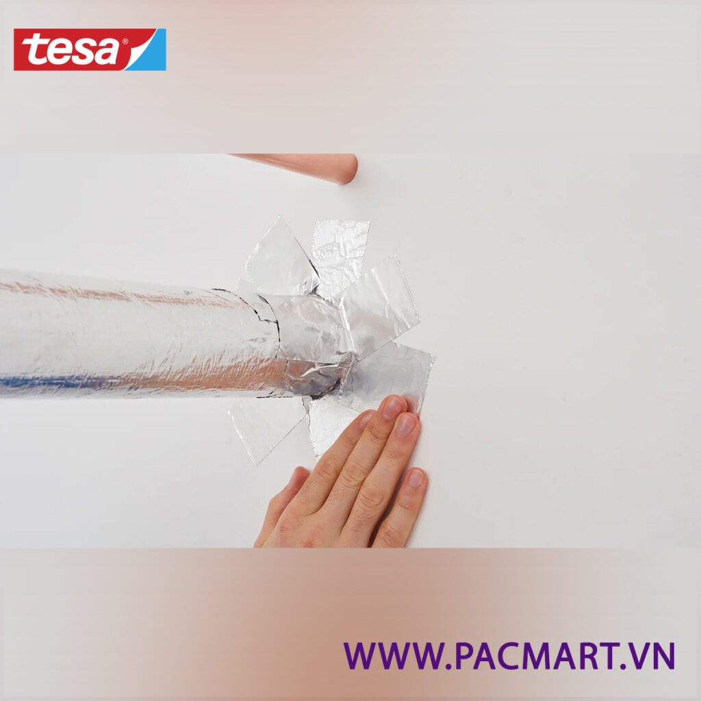 Băng keo nhôm Tesa 60672 | Lá nhôm 75µm | 160°C
